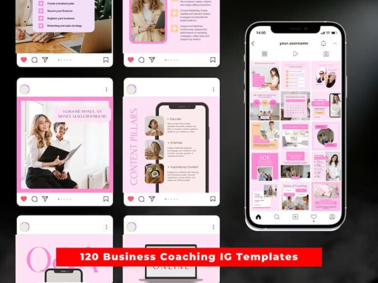 Business Coaching Templates: 500 Editable Designs Bundle