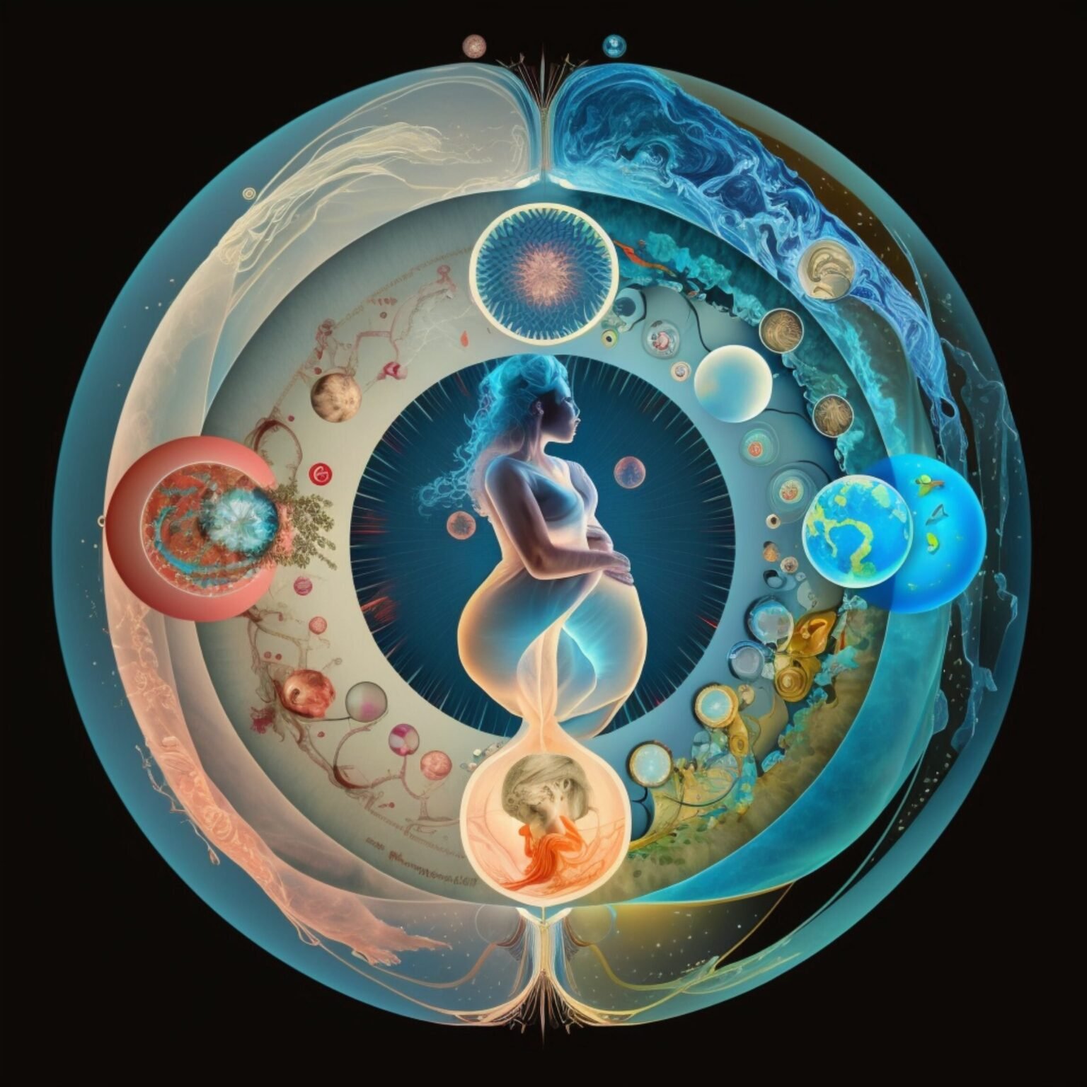 Pregnancy Art Download: Circle of Creation Digital Artwork