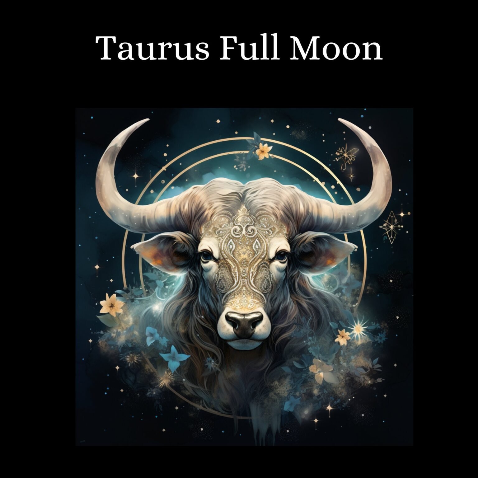 Taurus Full Moon Poster: Digital Download for Stability